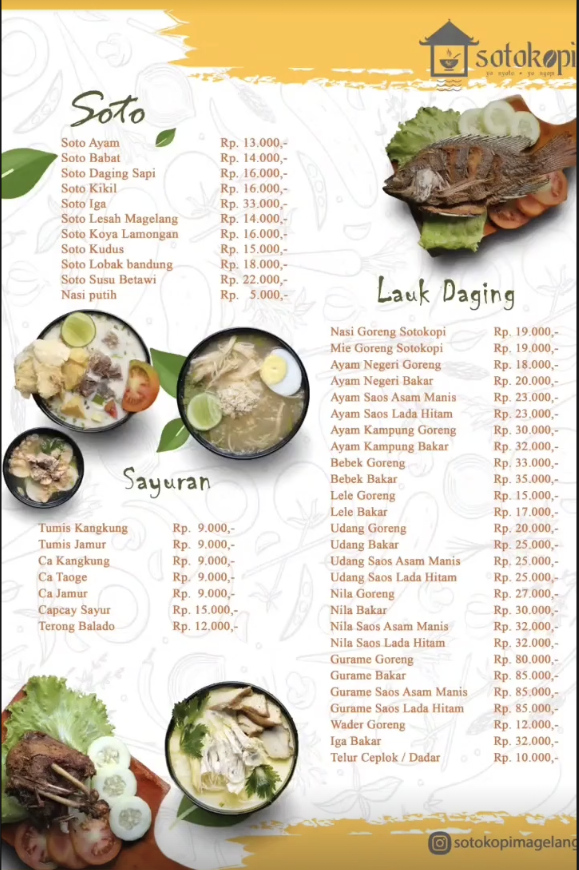 Soto Kopi Ngrajek Magelang, Wisata Kuliner Murah di Tengah Kolam Ikan ...